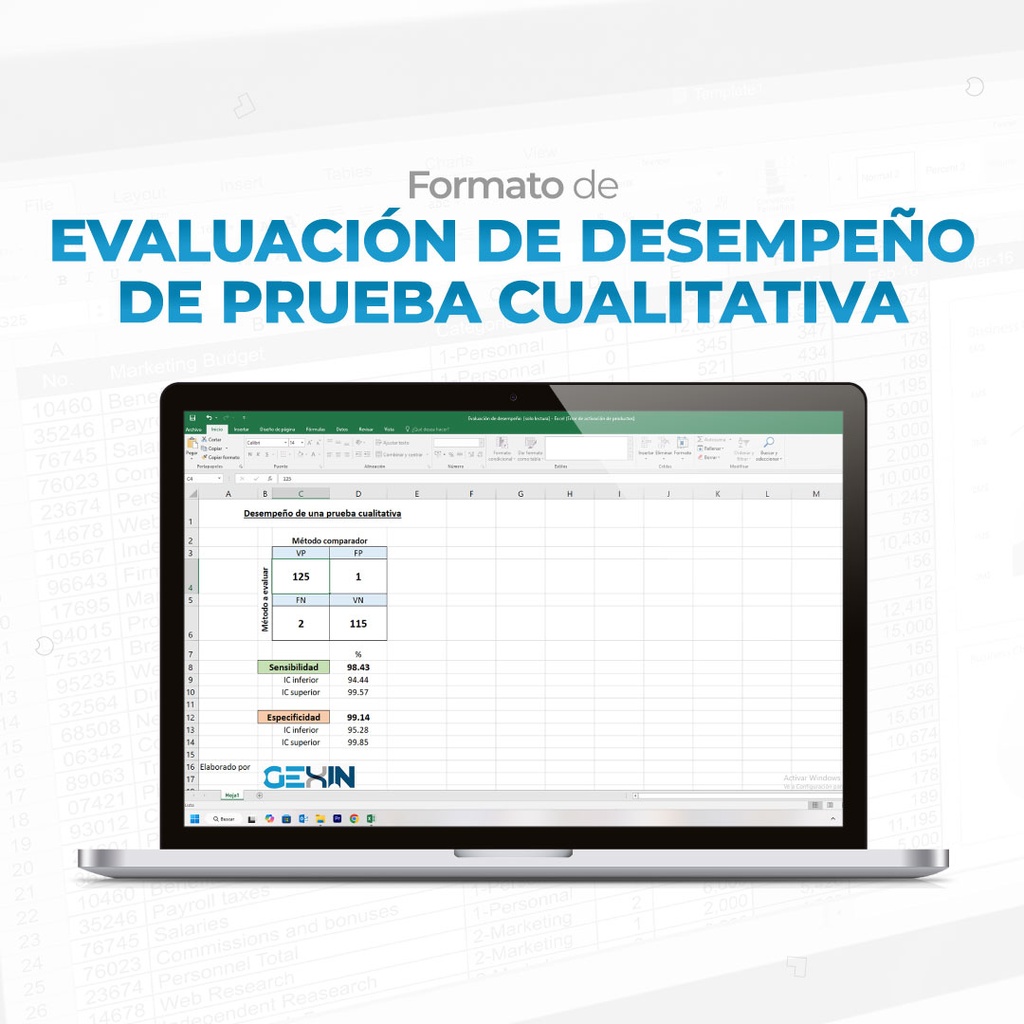 Formato de Evaluación de desempeño de prueba cualitativa | Gexin Diagnostic S.A.C.